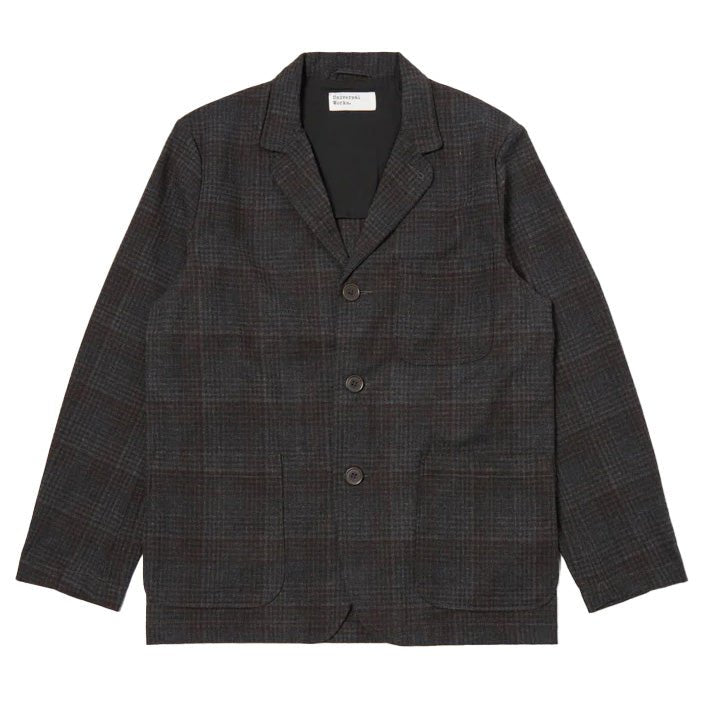 Universal Works Three Button Jacket Reuse Wool Blend Charcoal ...